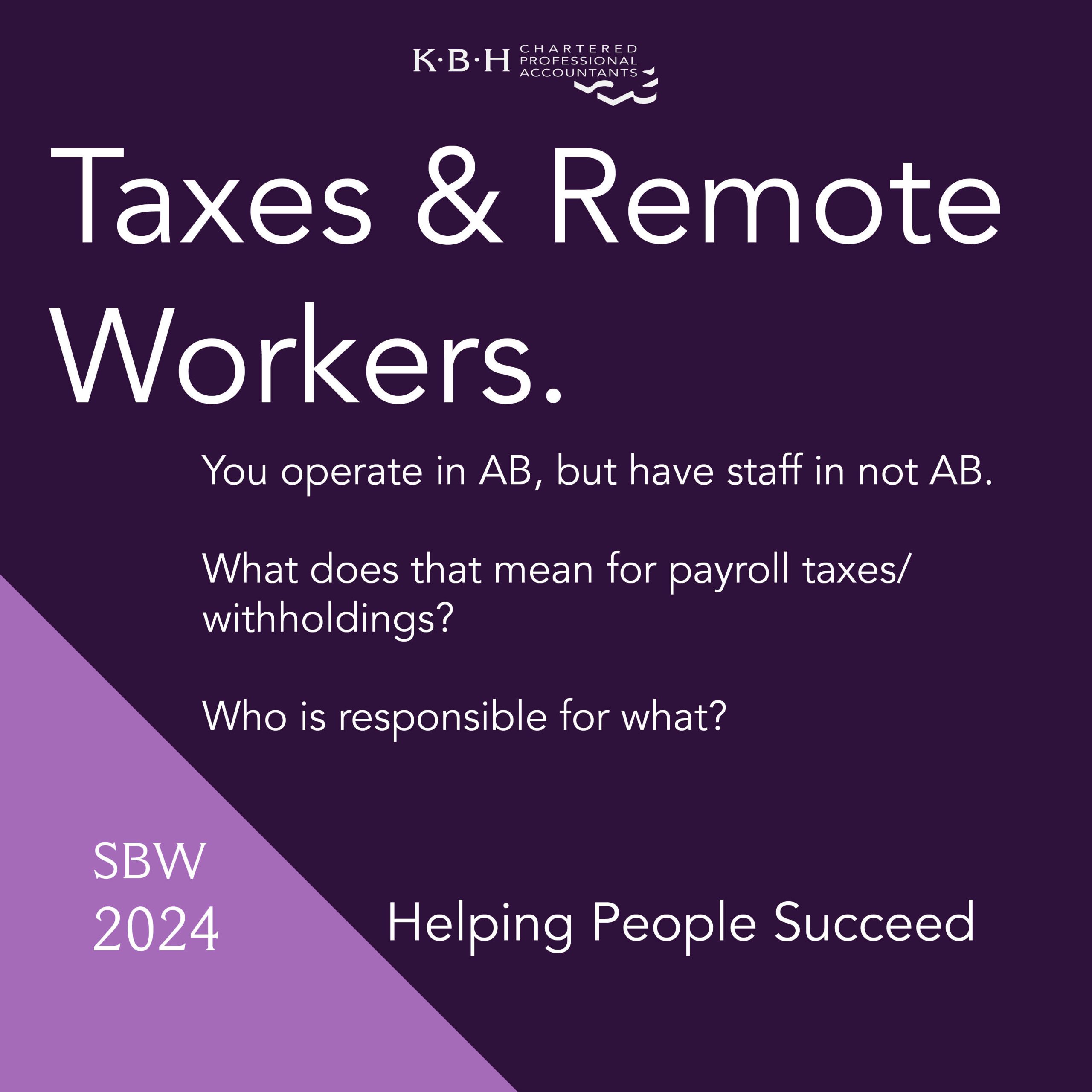 Small Businesses & Taxes for Remote Workers